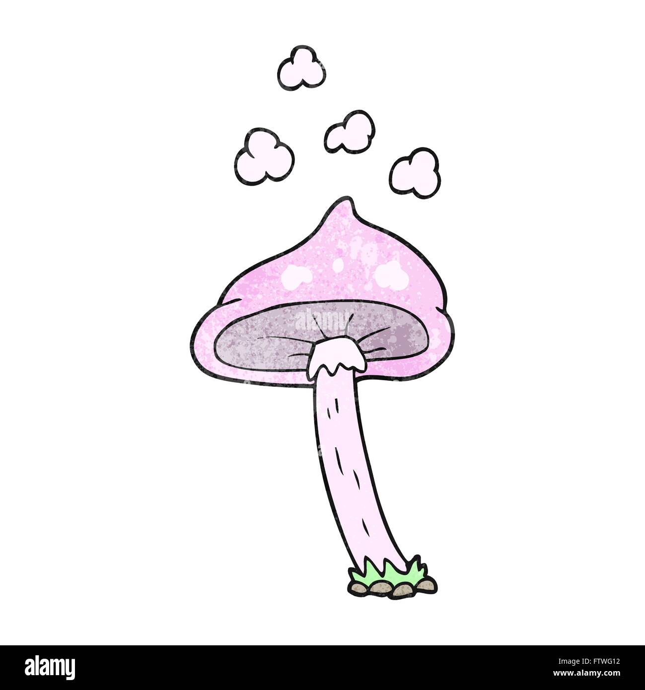 freehand textured cartoon mushroom Stock Vector Image & Art - Alamy