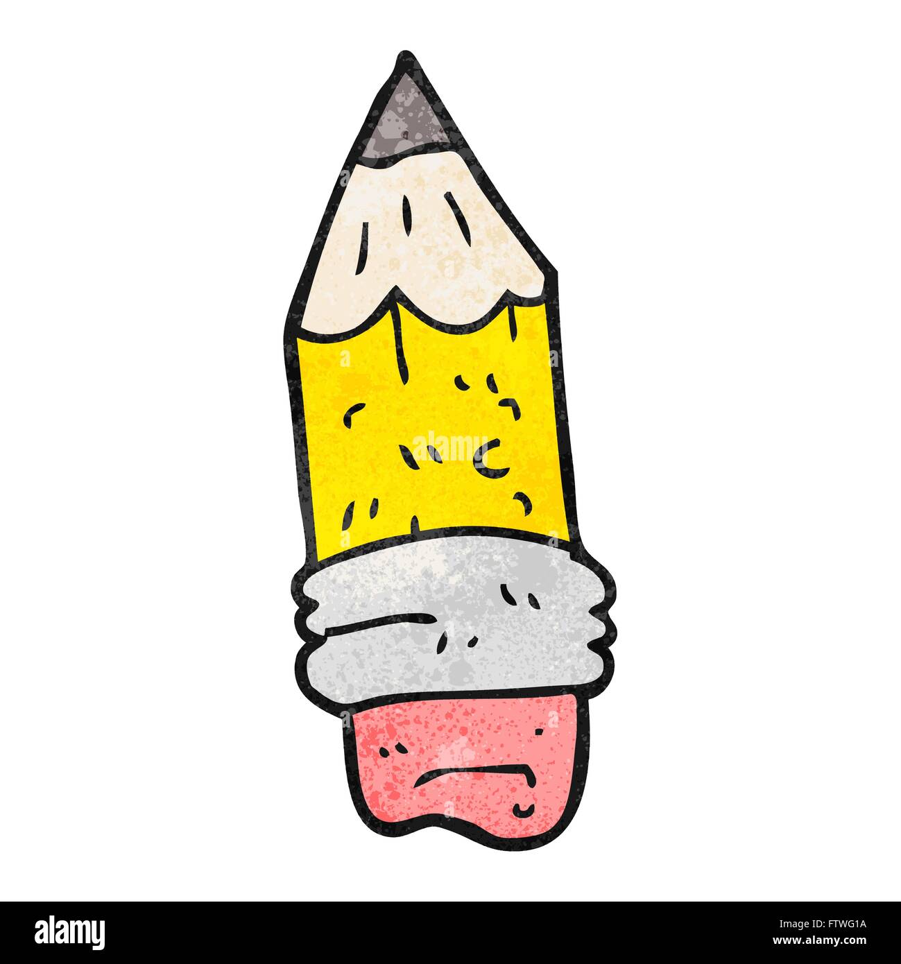 freehand textured cartoon pencil stub Stock Vector Image & Art - Alamy