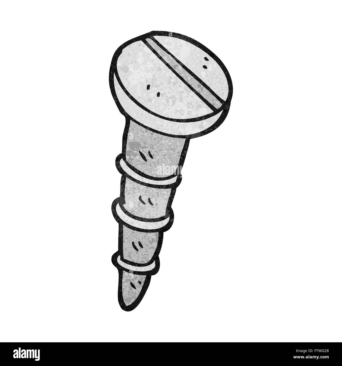 freehand textured cartoon screw Stock Vector Image & Art - Alamy