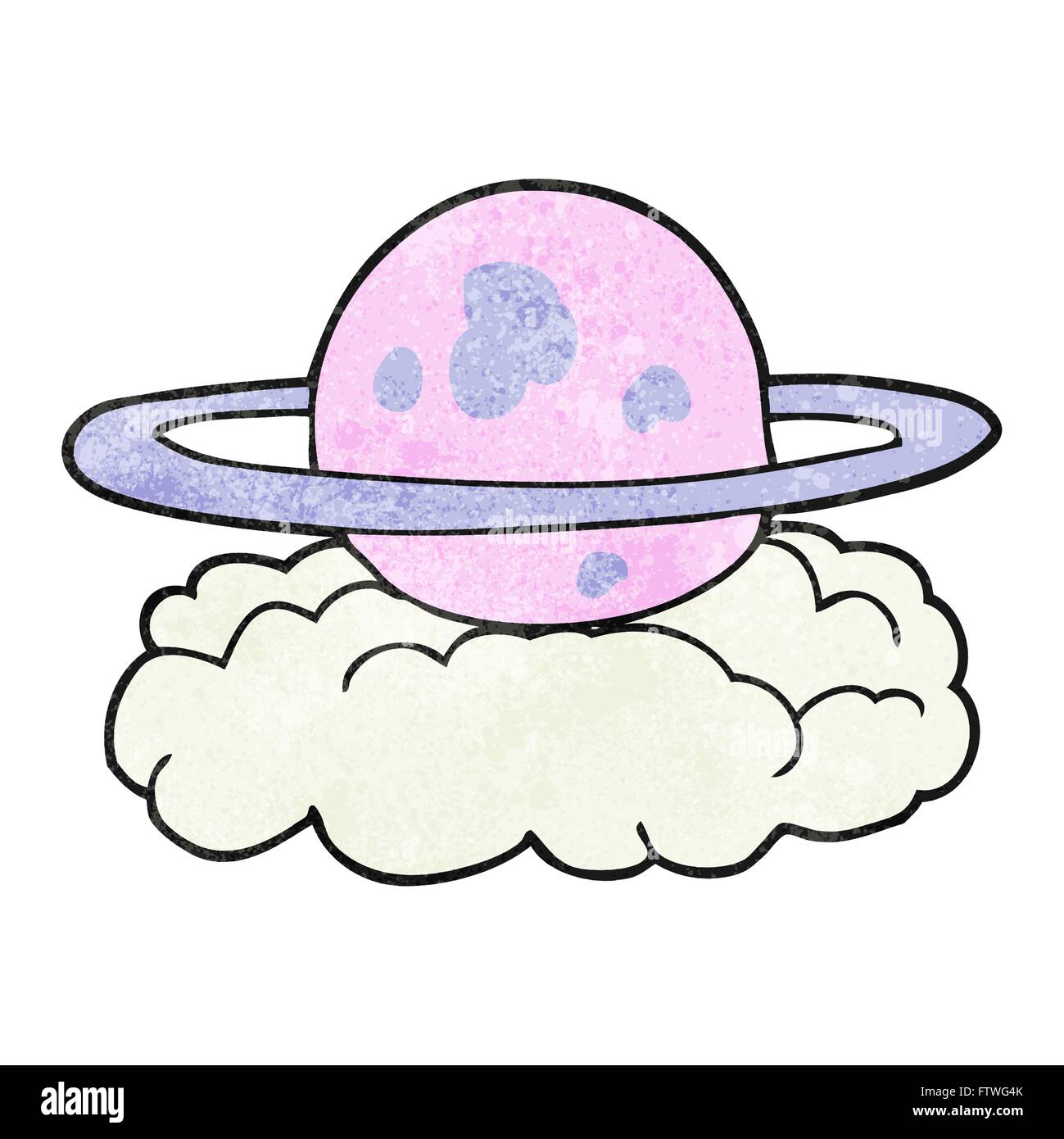 freehand textured cartoon alien planet Stock Vector Image & Art - Alamy