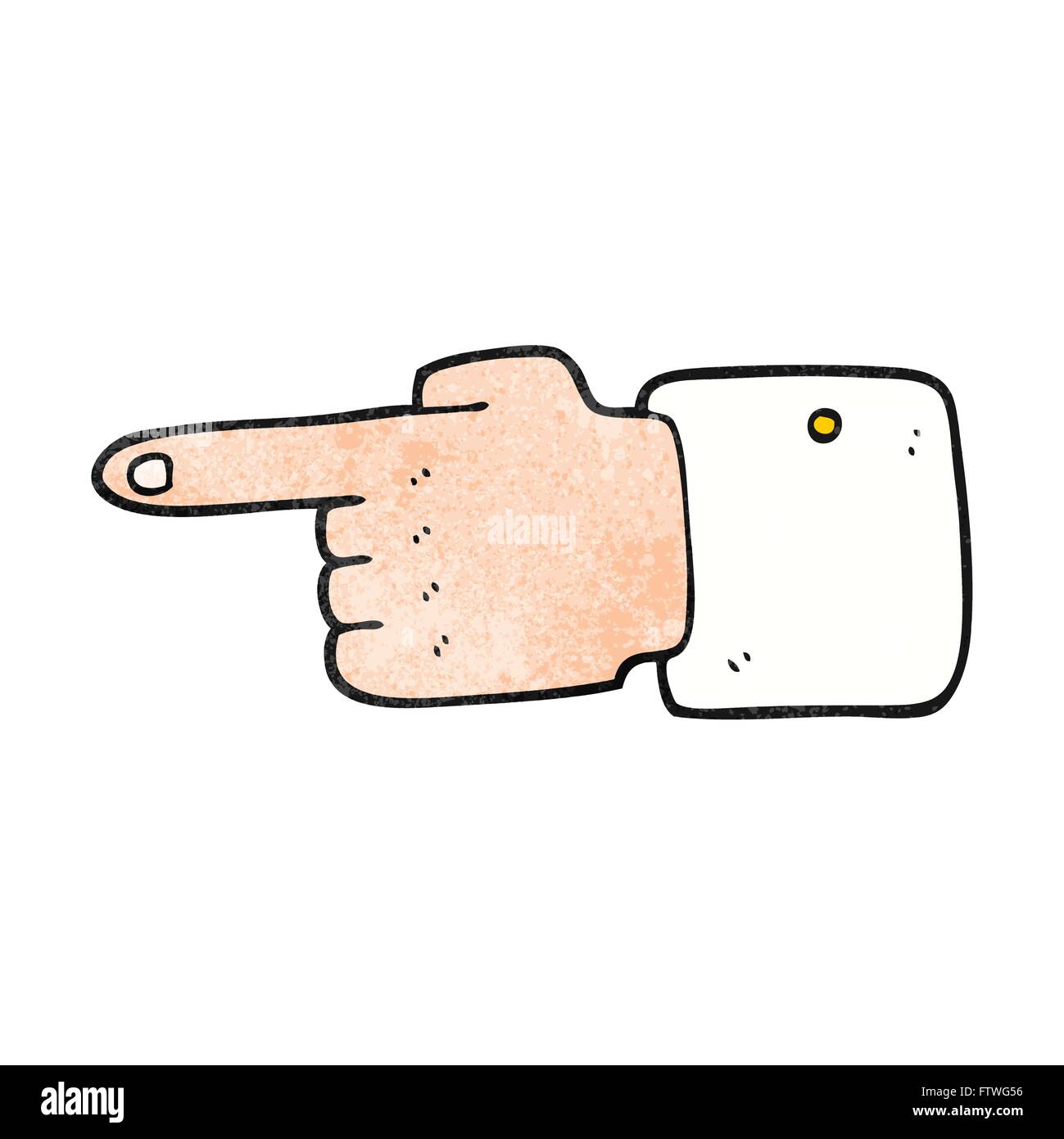 freehand textured cartoon pointing hand Stock Vector Image & Art - Alamy