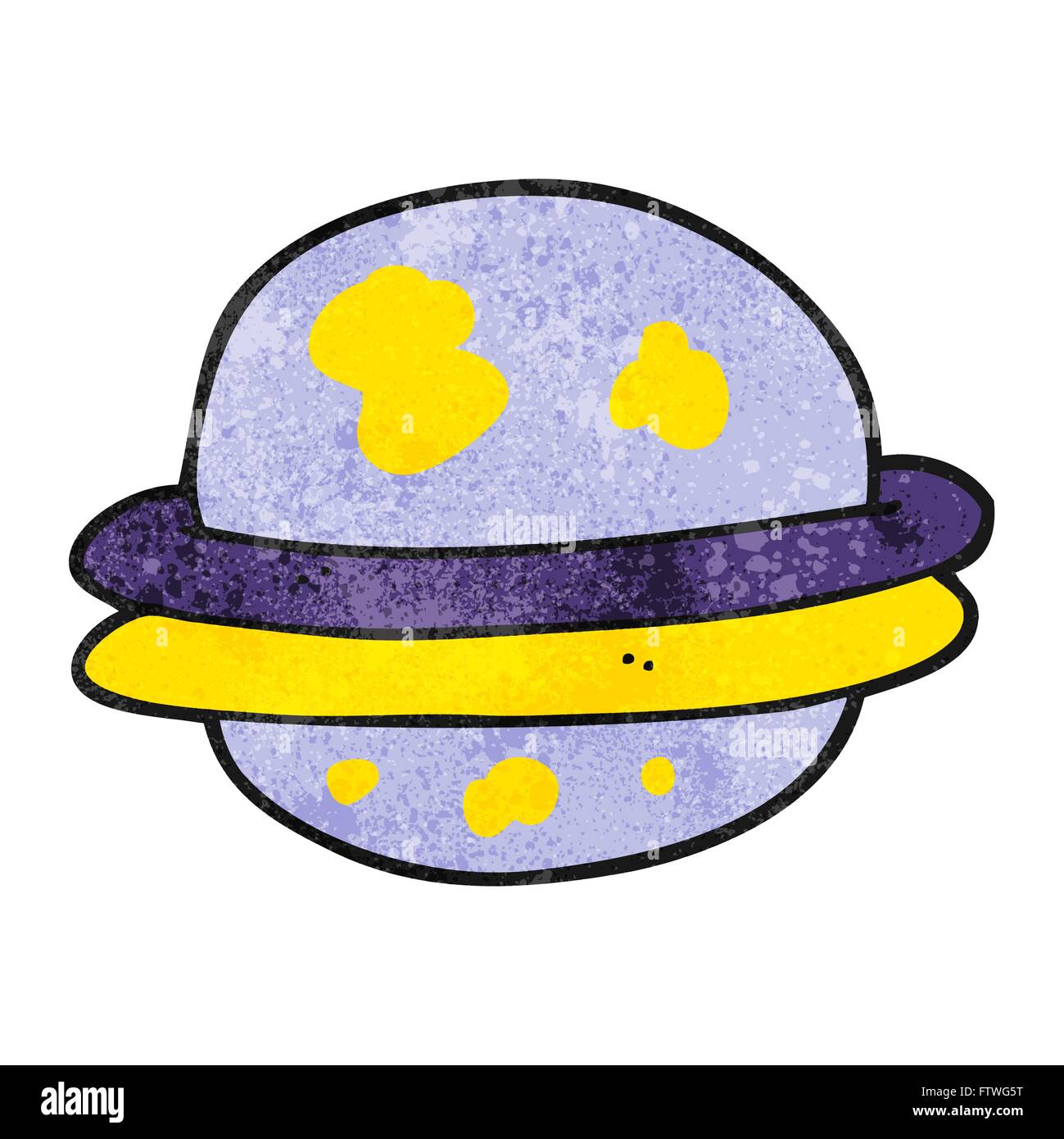 freehand textured cartoon alien planet Stock Vector Image & Art - Alamy