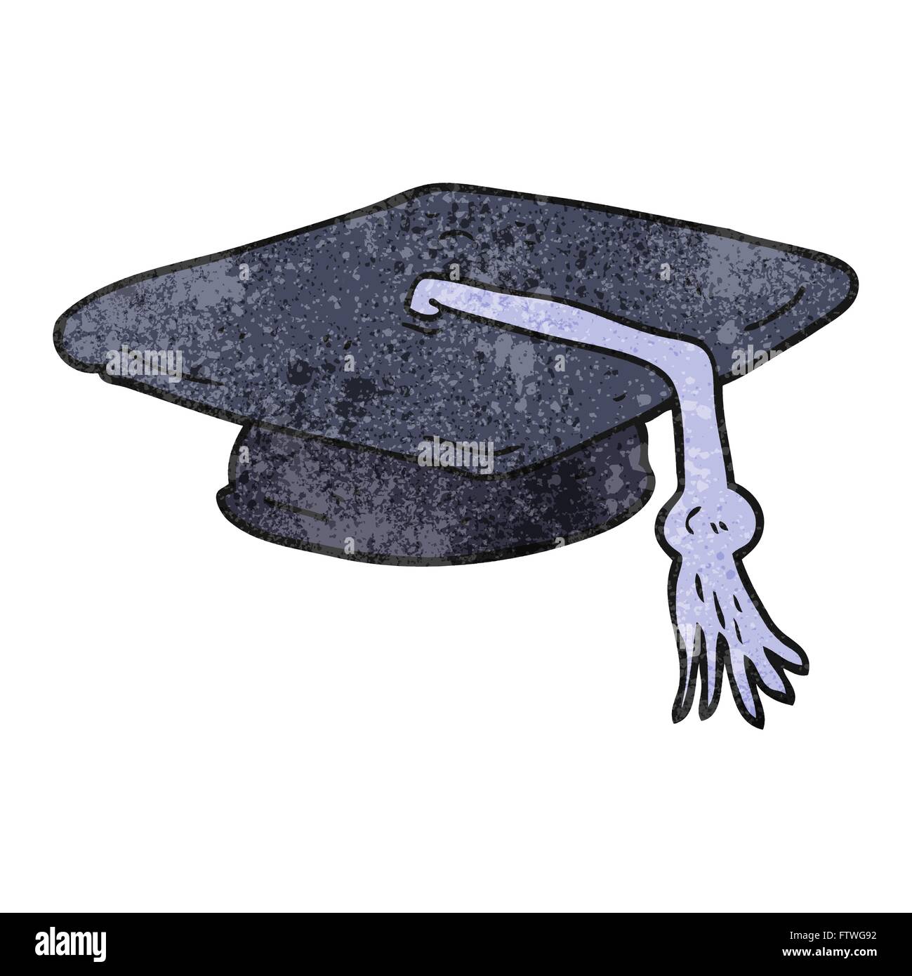 freehand textured cartoon graduation cap Stock Vector Image & Art - Alamy