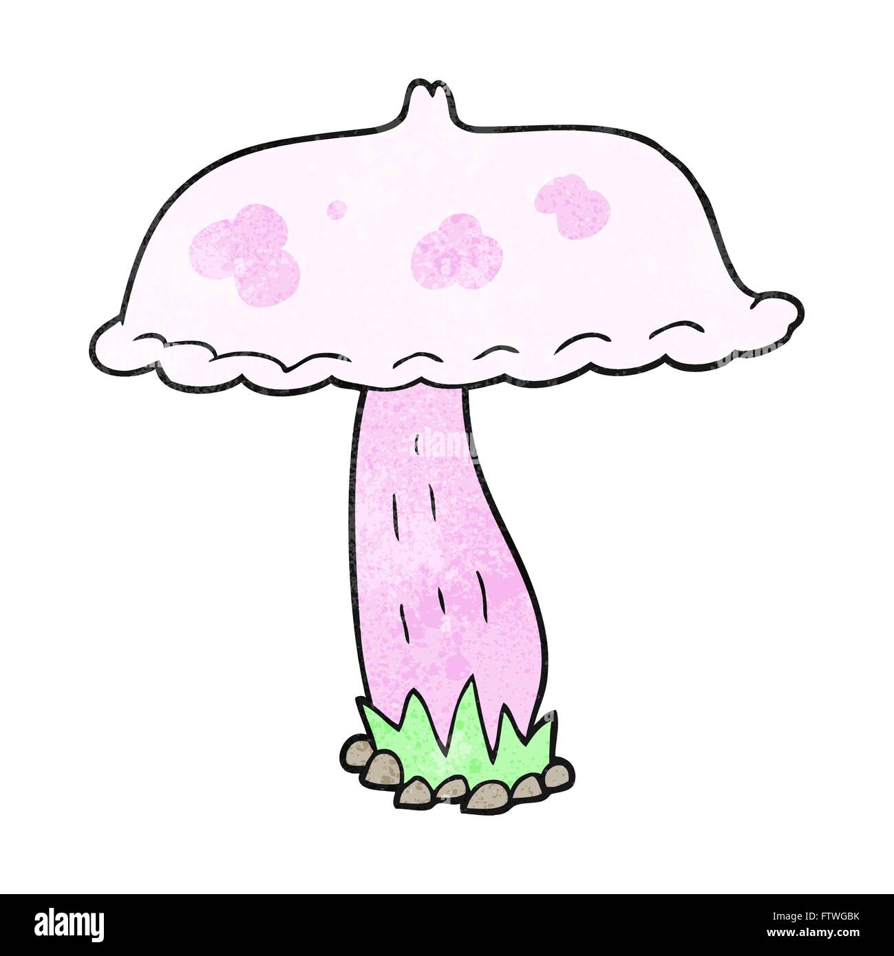 freehand textured cartoon mushroom Stock Vector Image & Art - Alamy