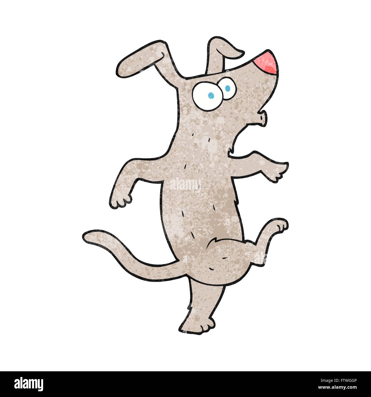 freehand textured cartoon dancing dog Stock Vector Image & Art - Alamy