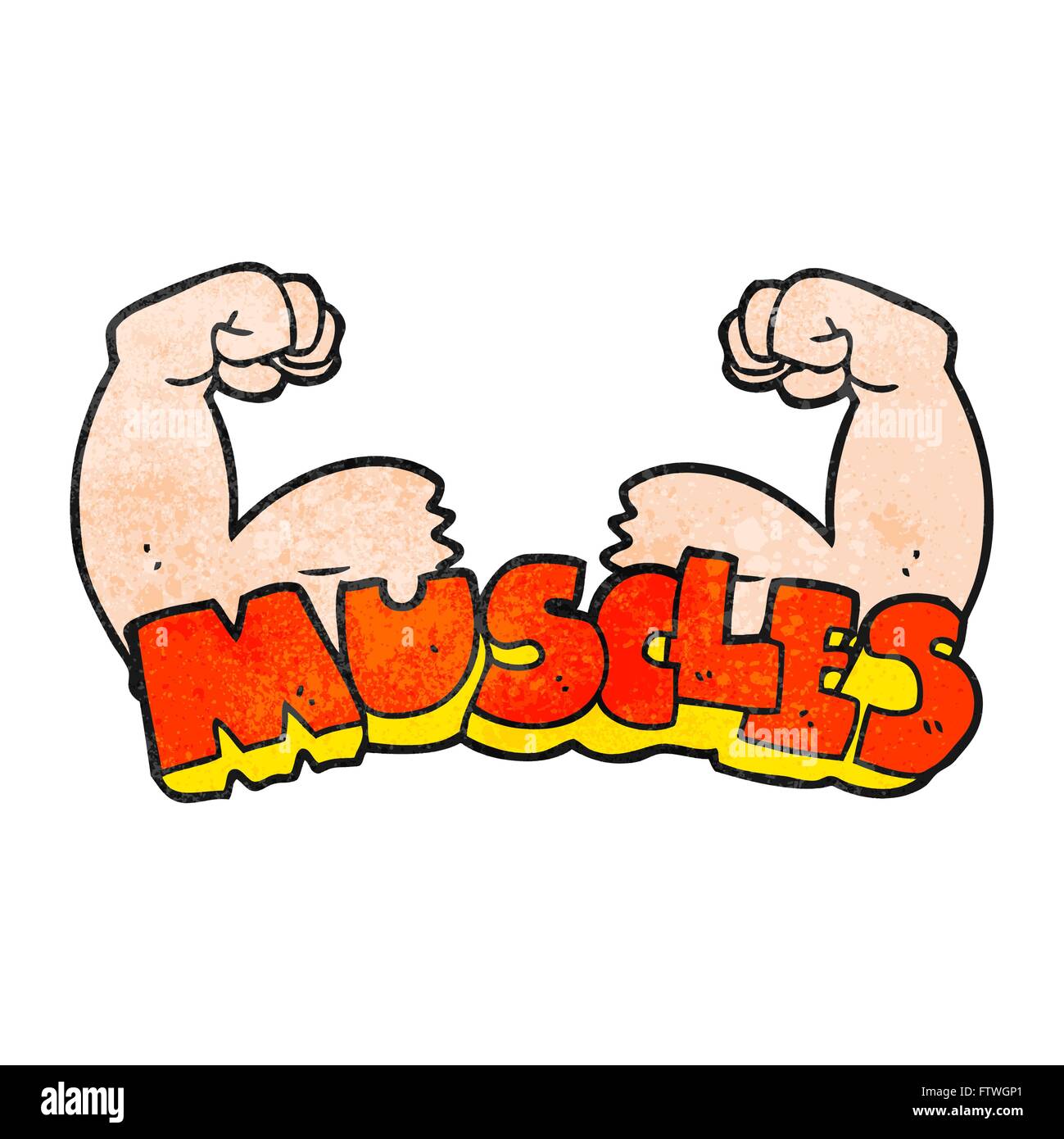 Freehand drawn cartoon muscles symbol hi-res stock photography and ...