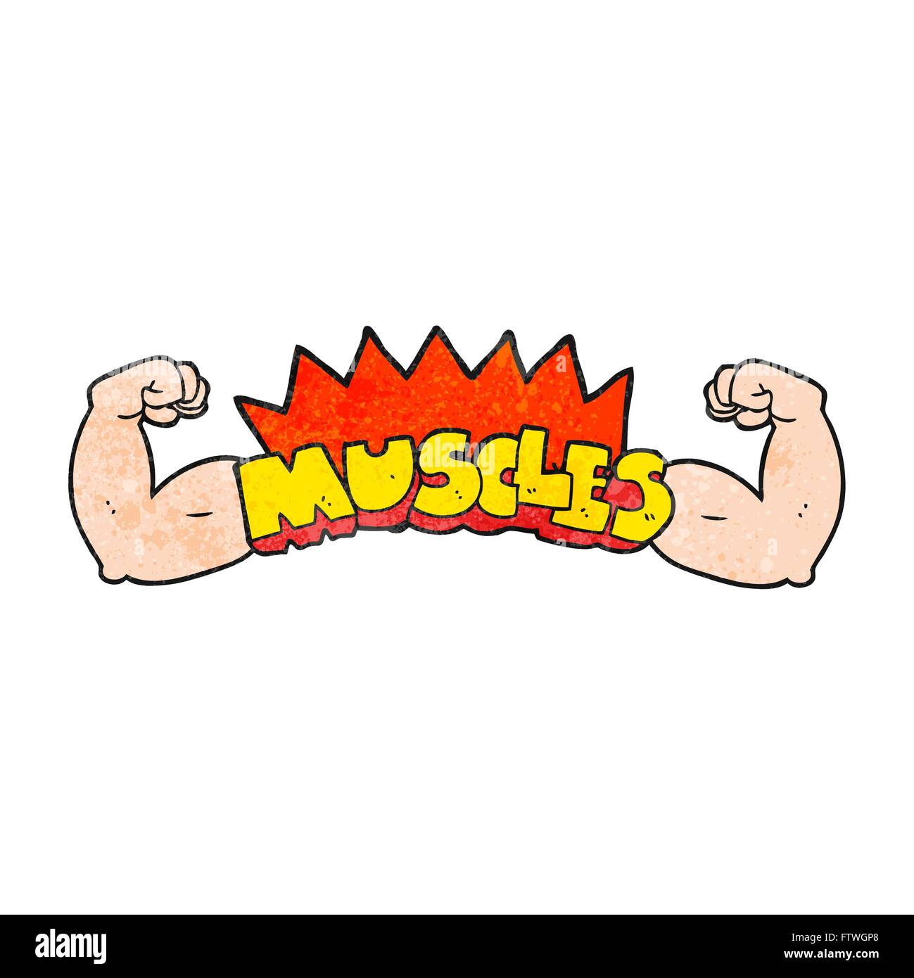 Freehand drawn cartoon muscles symbol hi-res stock photography and ...