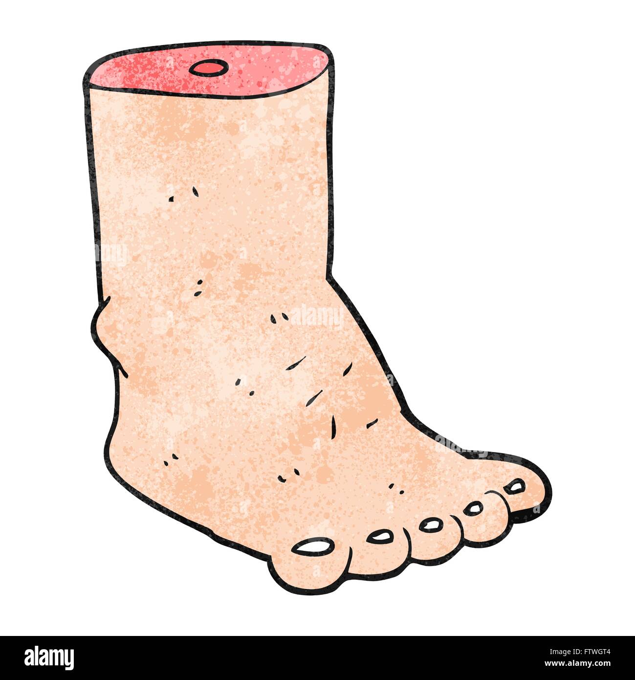 freehand textured cartoon foot Stock Vector Image & Art - Alamy