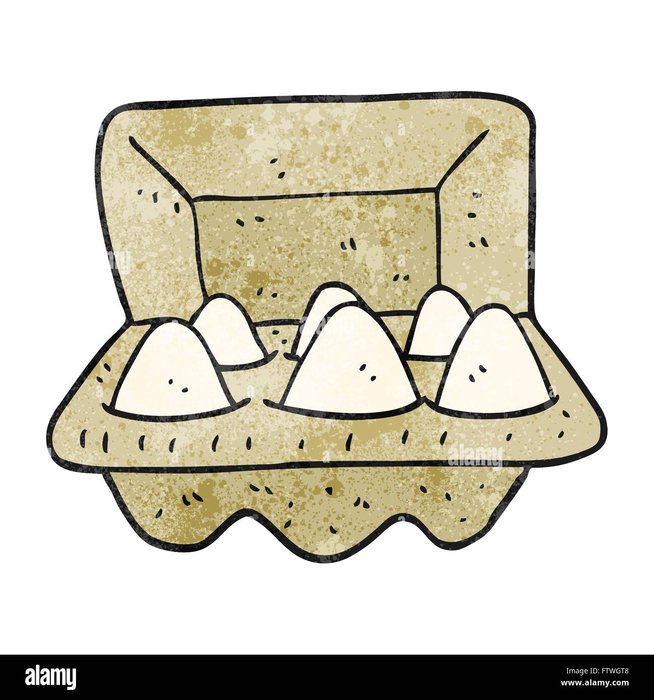 freehand textured cartoon eggs in box Stock Vector Image & Art - Alamy