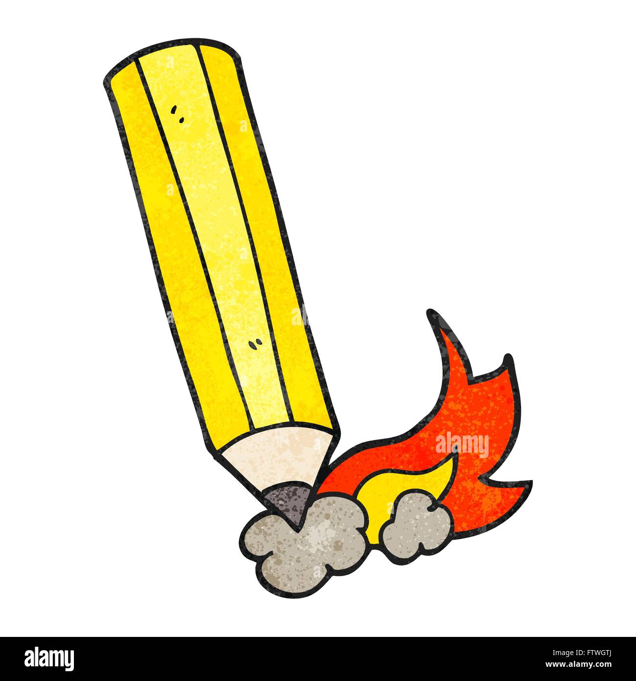 freehand textured cartoon pencil writing fast Stock Vector Image & Art ...