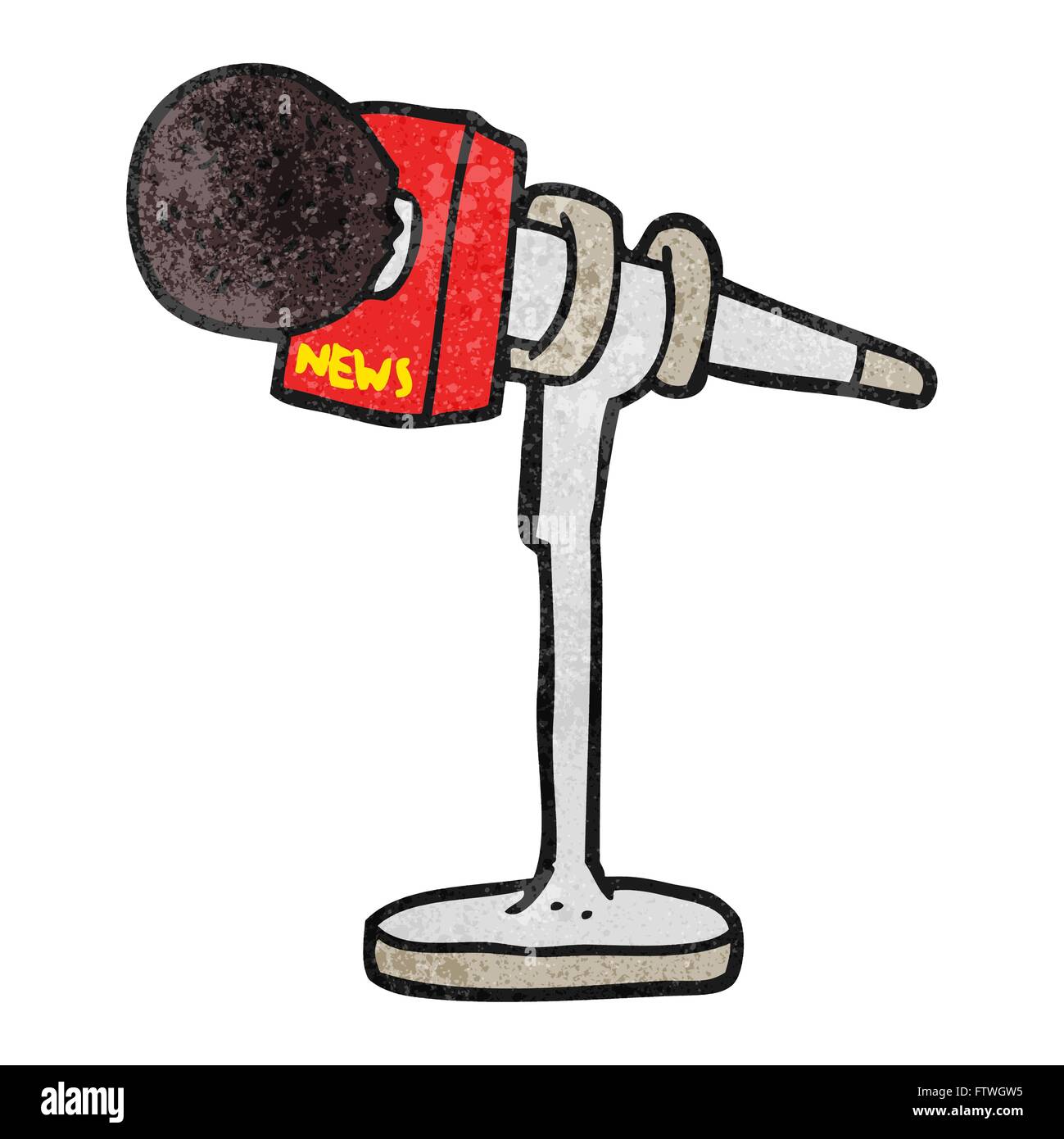freehand textured cartoon microphone Stock Vector Image & Art - Alamy