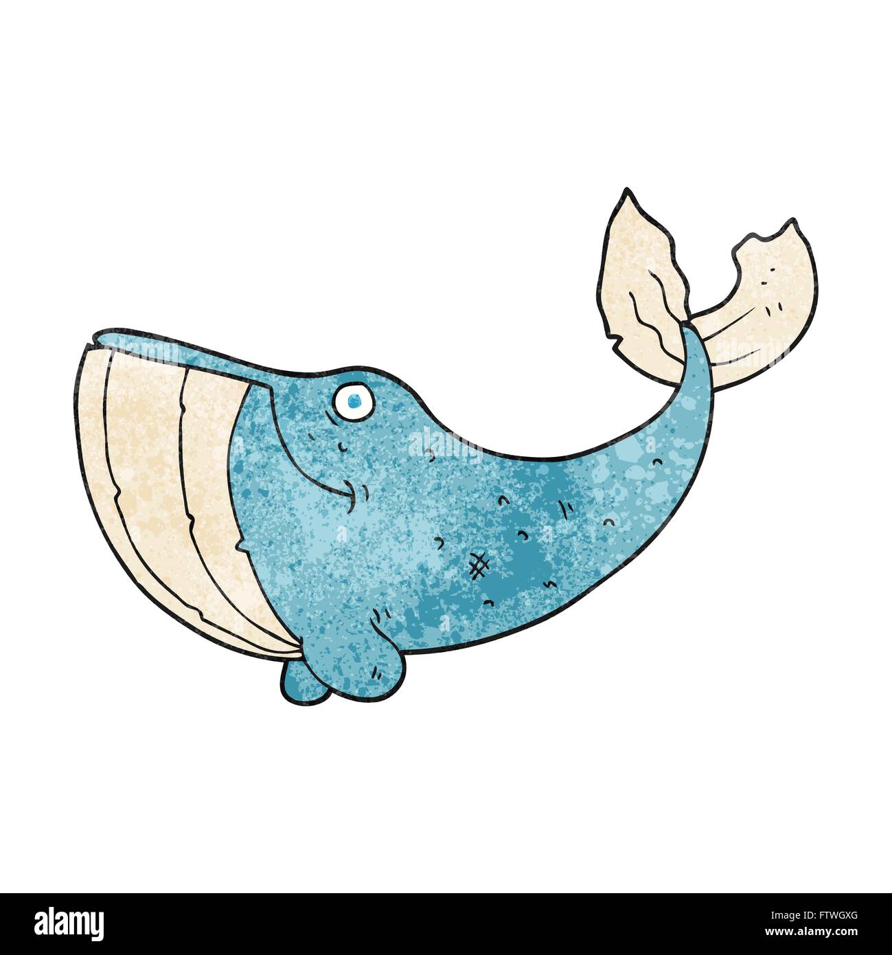freehand textured cartoon whale Stock Vector Image & Art - Alamy