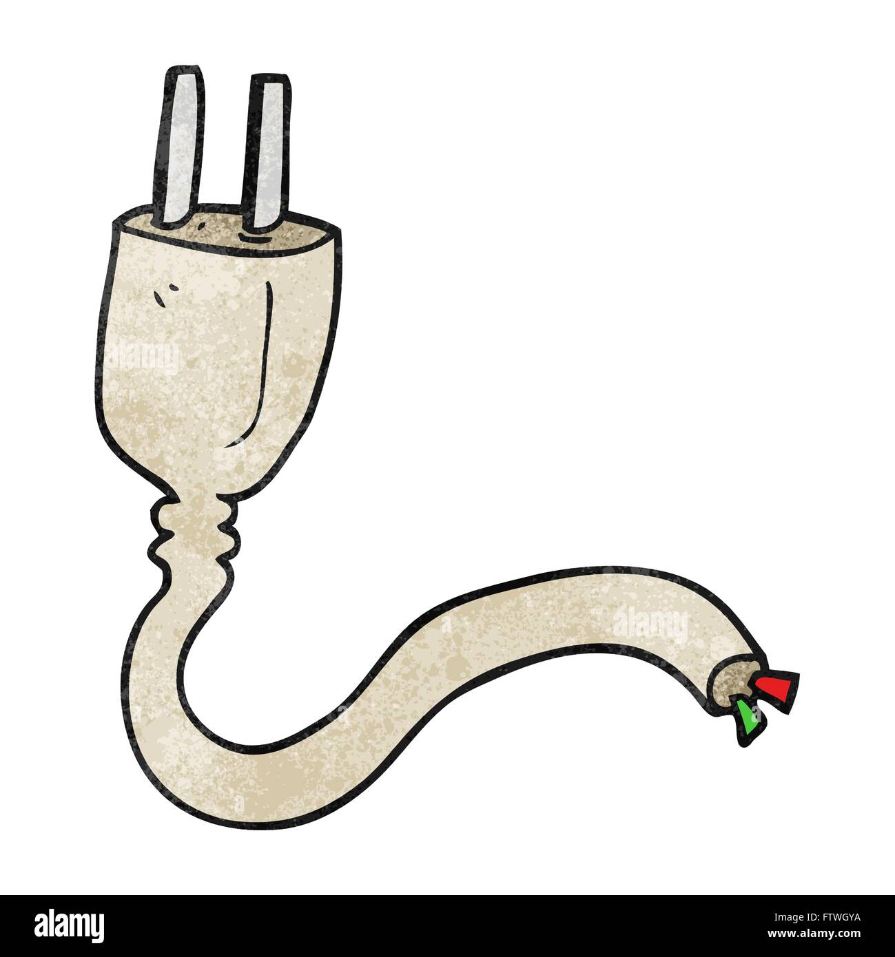 freehand textured cartoon electrical plug Stock Vector Image & Art - Alamy