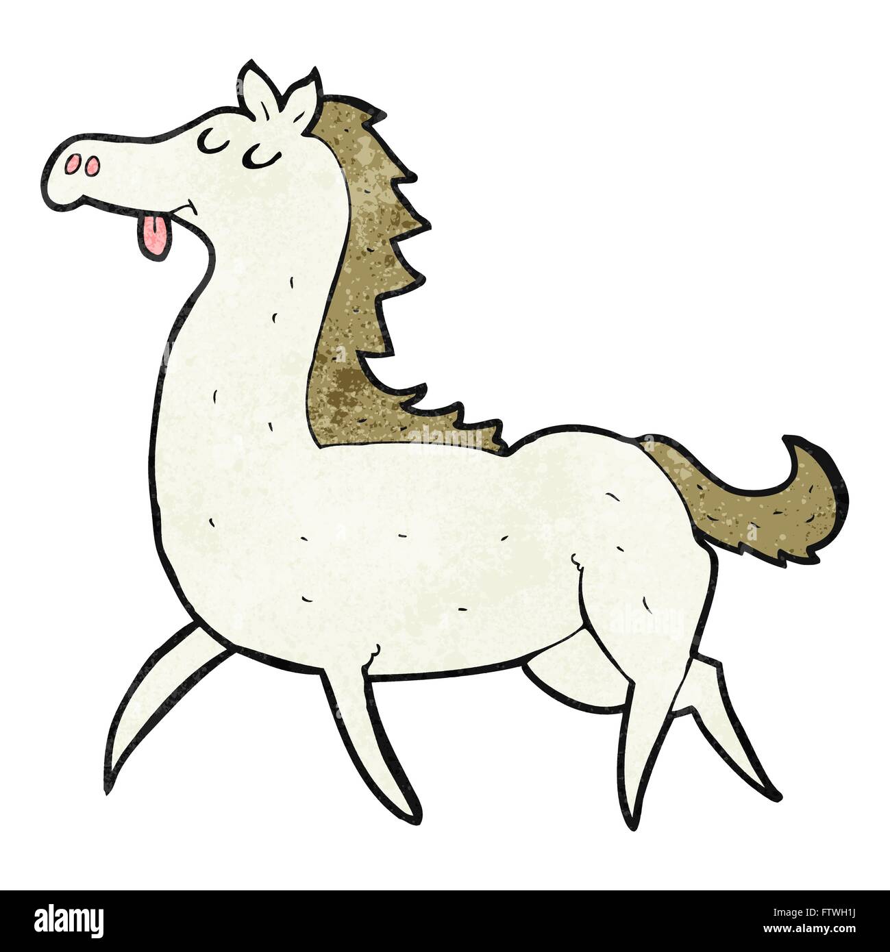 freehand textured cartoon horse Stock Vector Image & Art - Alamy