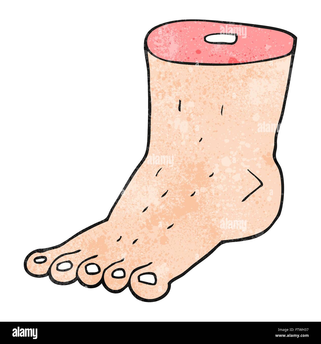 freehand textured cartoon foot Stock Vector Image & Art - Alamy