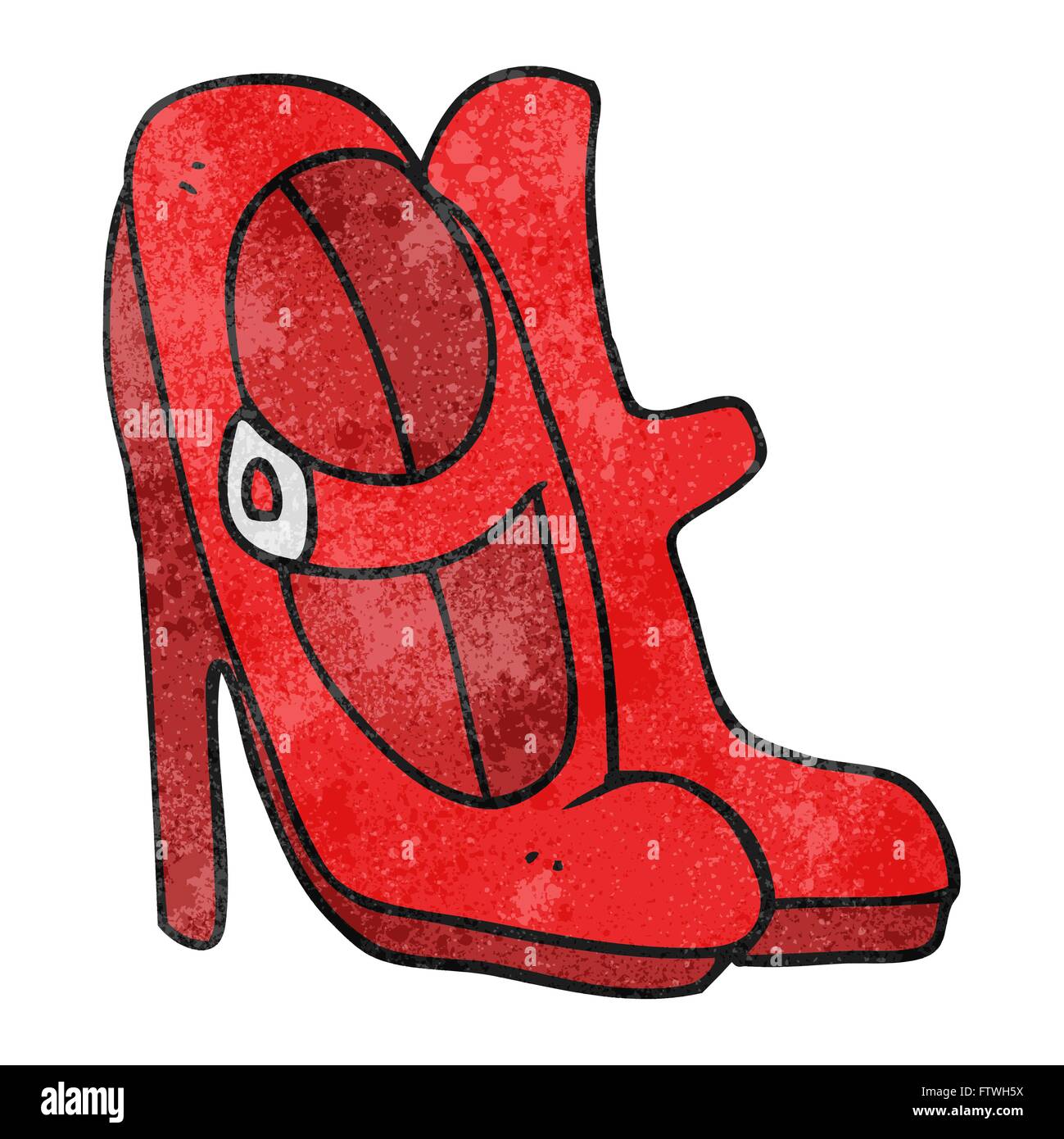 freehand textured cartoon high heeled shoes Stock Vector Image & Art ...