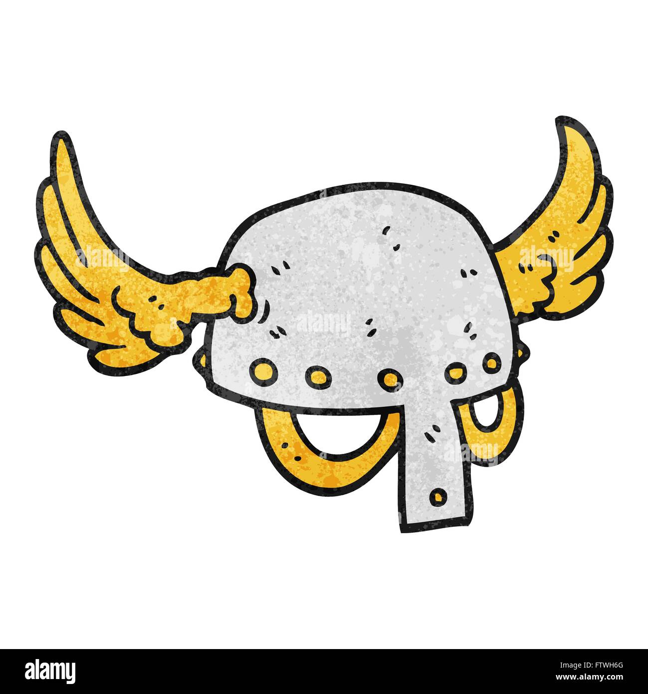 freehand textured cartoon winged helmet Stock Vector Image & Art - Alamy