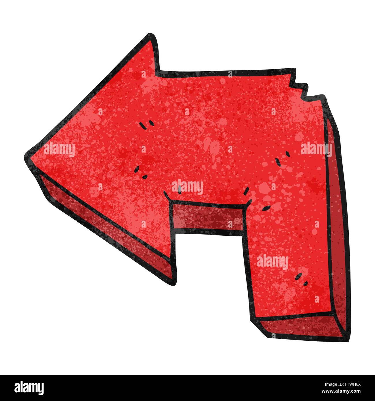 freehand textured cartoon direction arrow Stock Vector Image & Art - Alamy