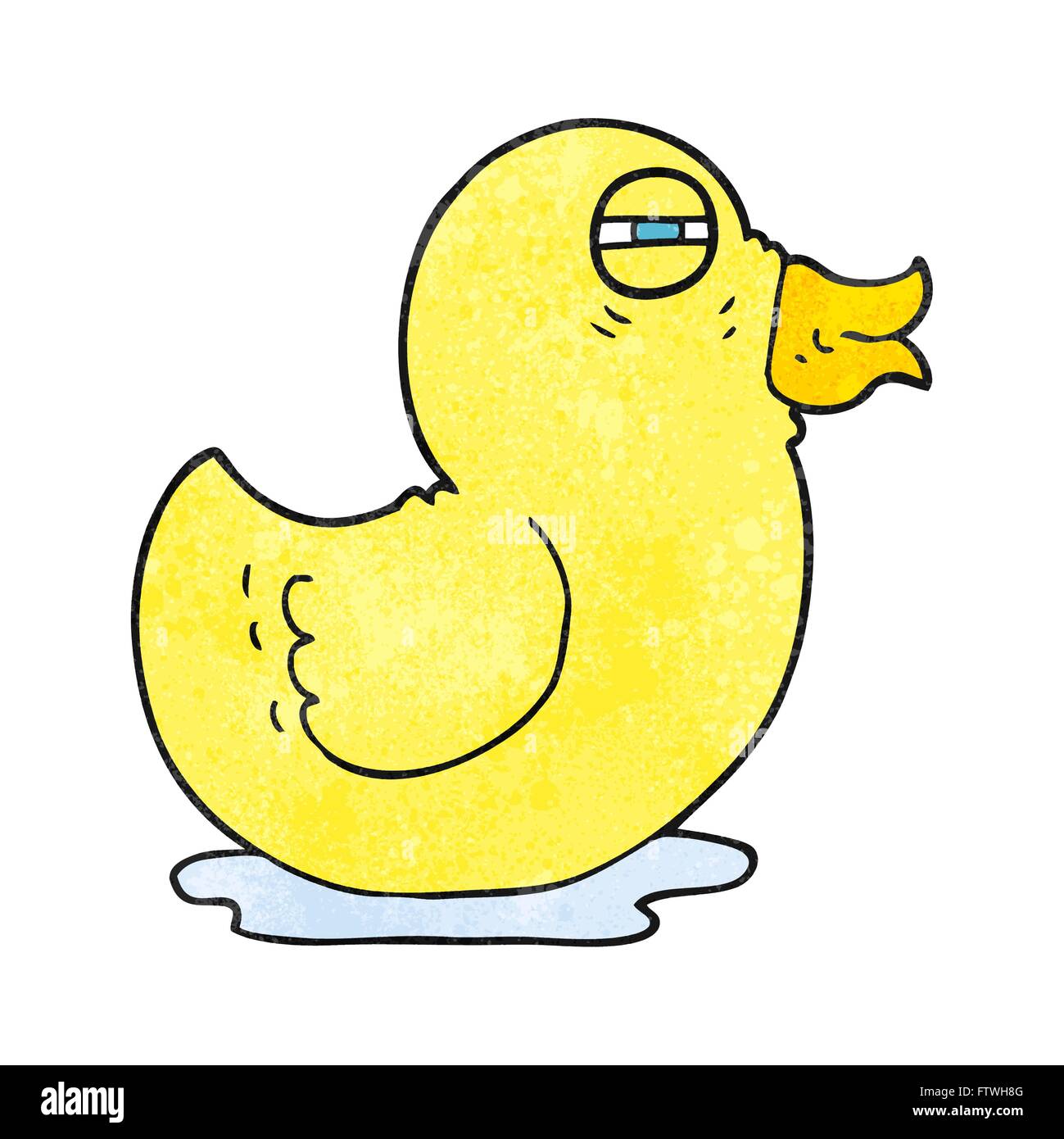 freehand textured cartoon rubber duck Stock Vector Image & Art - Alamy