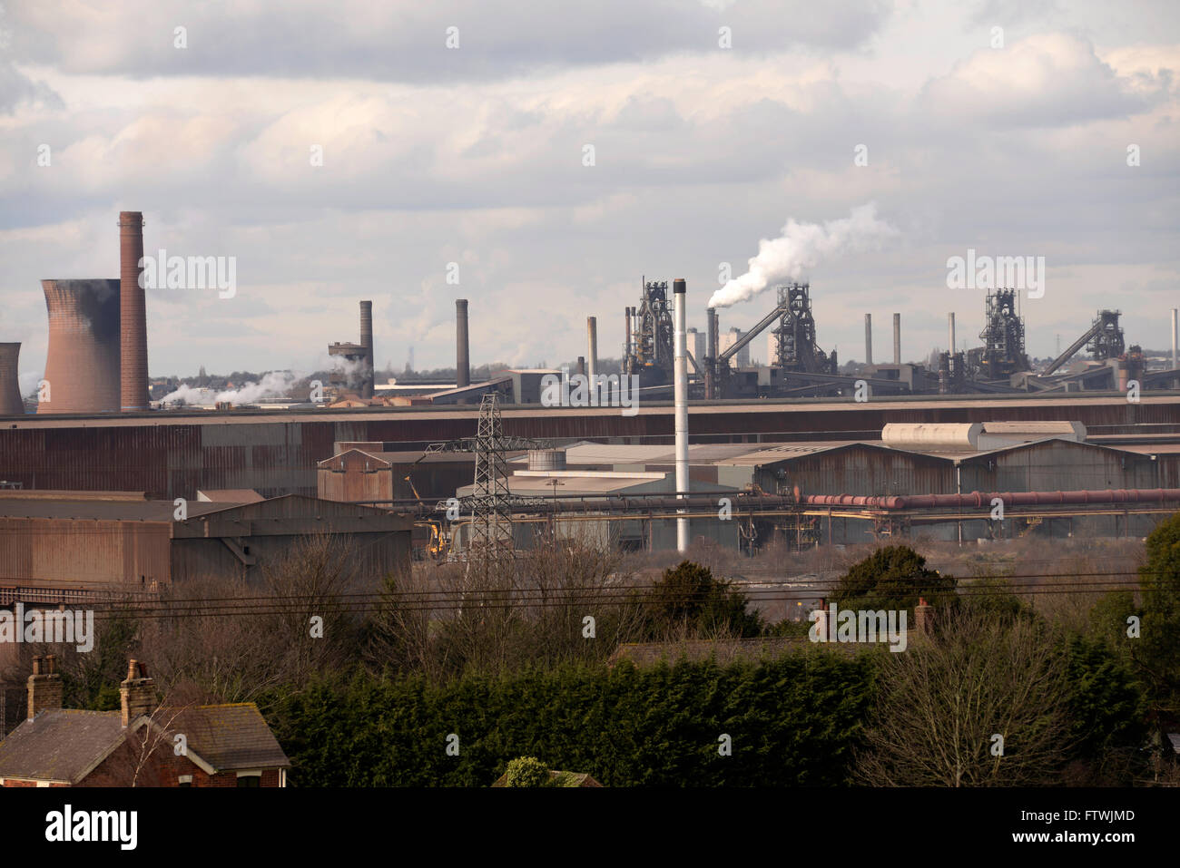 Tata Steel's Scunthorpe integrated steelworks making bloom, billet and ...