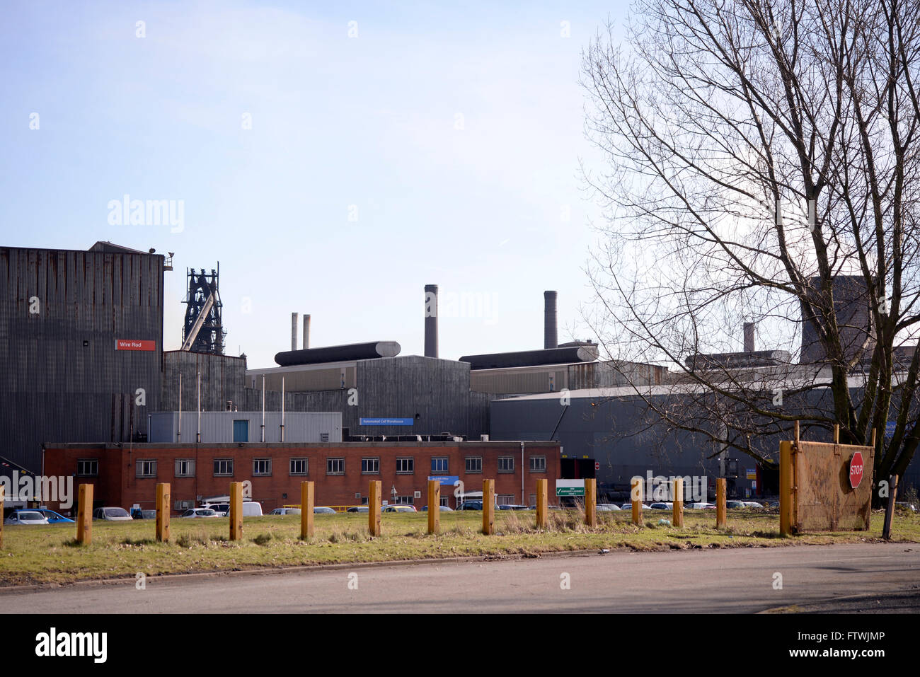 Tata Steel's Scunthorpe integrated steelworks making bloom, billet and ...