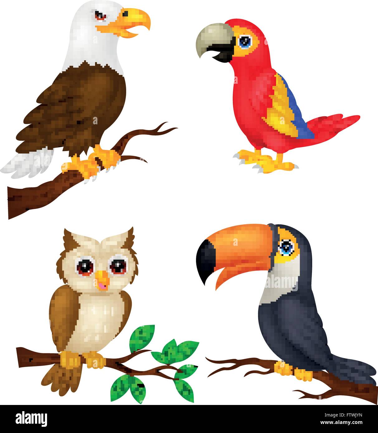 Bird cartoon collection Stock Vector Image & Art - Alamy