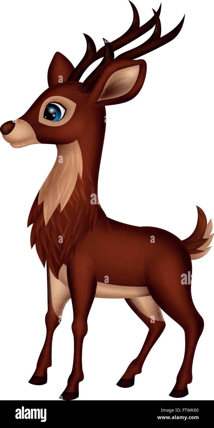 Cute deer cartoon Stock Vector Image & Art - Alamy