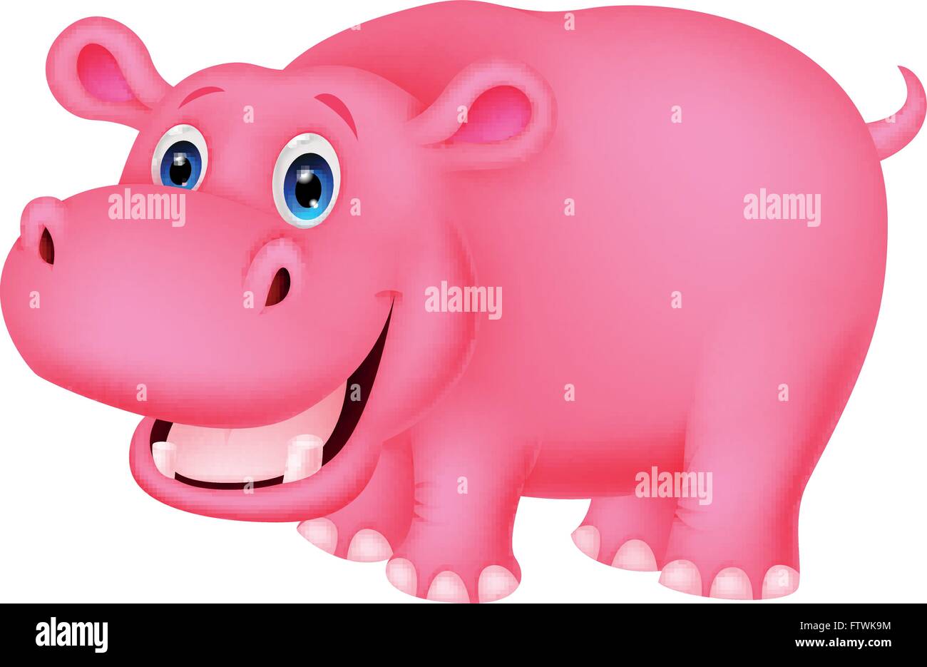 Cute hippo cartoon Stock Vector Image & Art - Alamy
