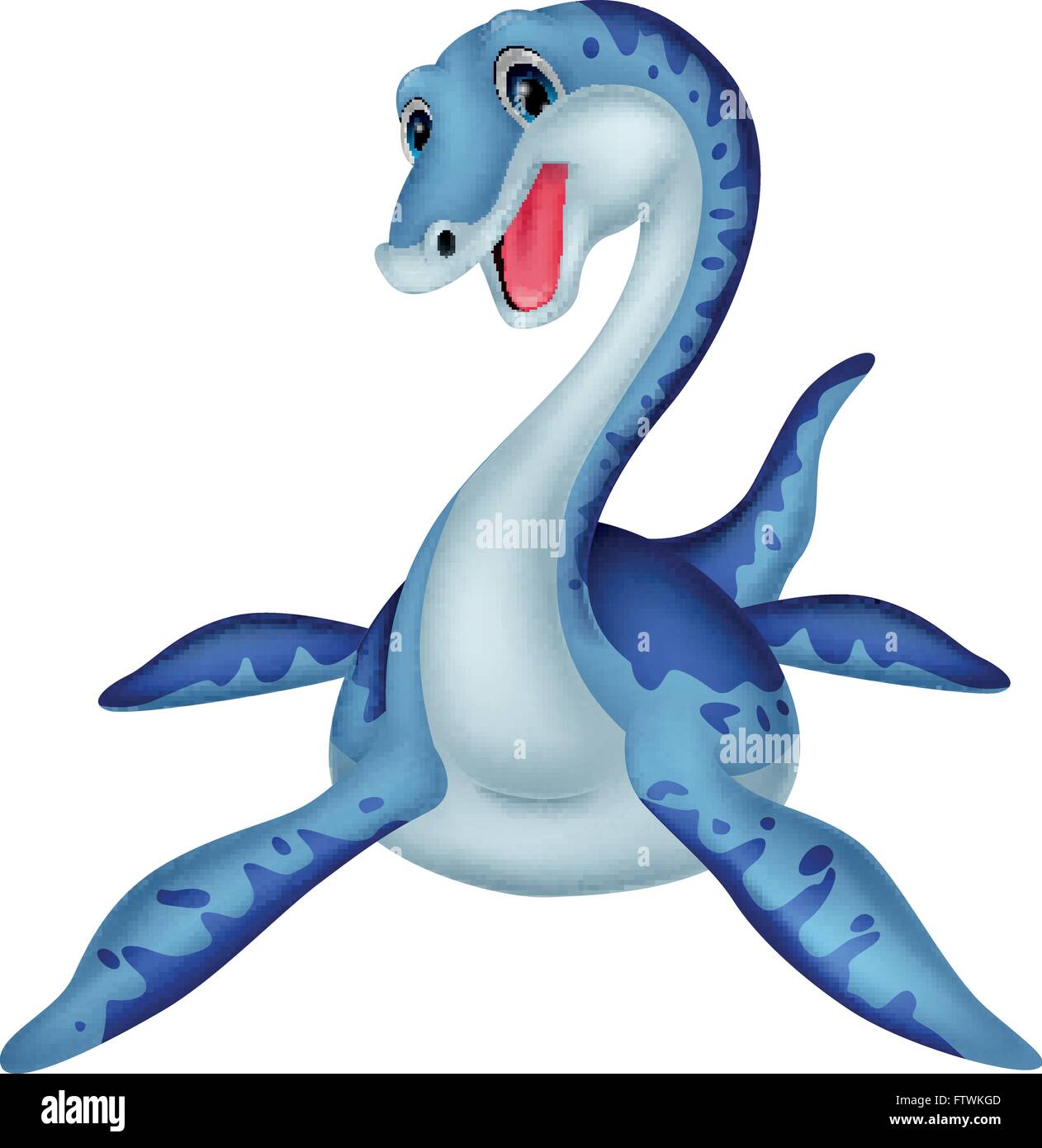 Cute plesiosaurus cartoon Stock Vector Image & Art - Alamy