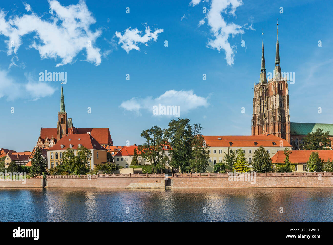 On the Cathedral Island are the Cross Church (left) and the Wroclaw ...