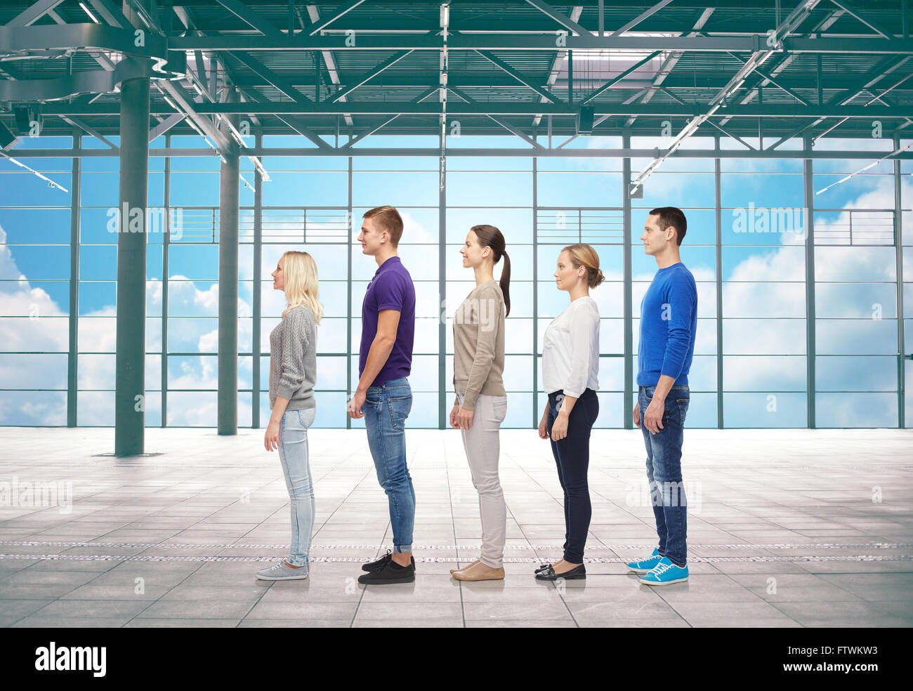 group of people from side Stock Photo - Alamy