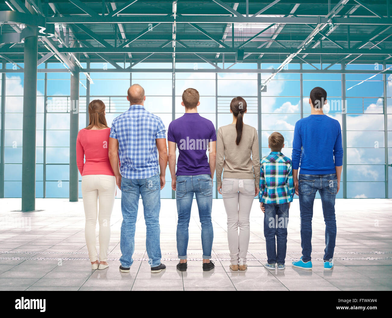 group of people from back Stock Photo - Alamy