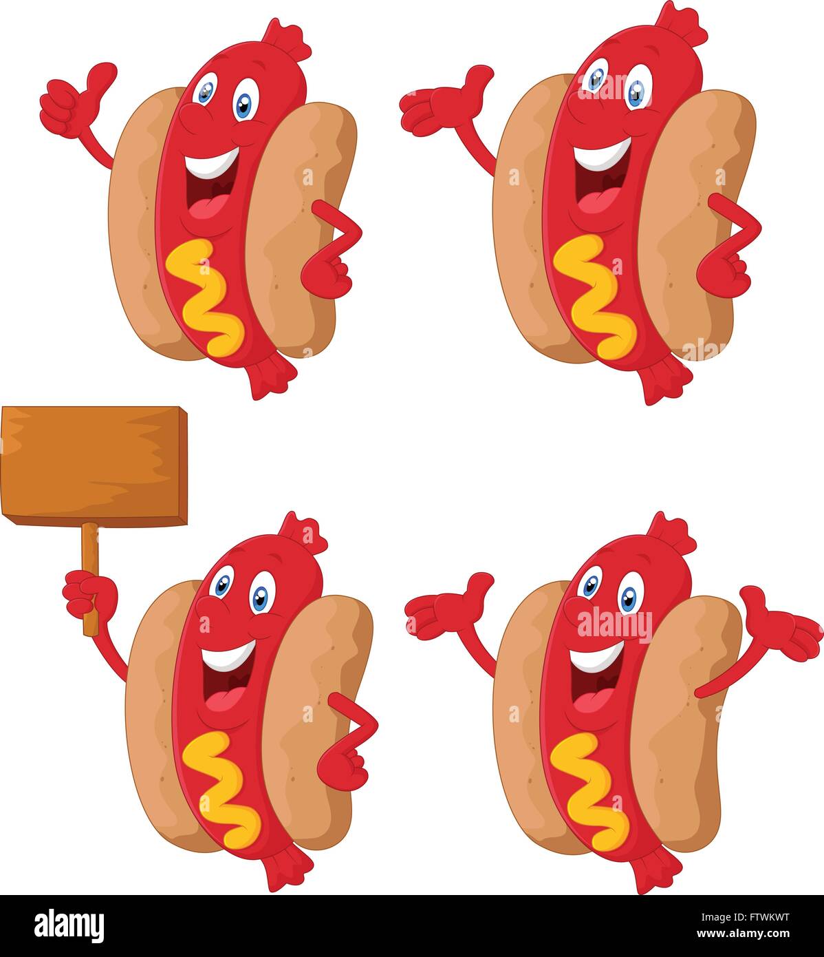 Cute sausage cartoon Stock Vector Image & Art - Alamy