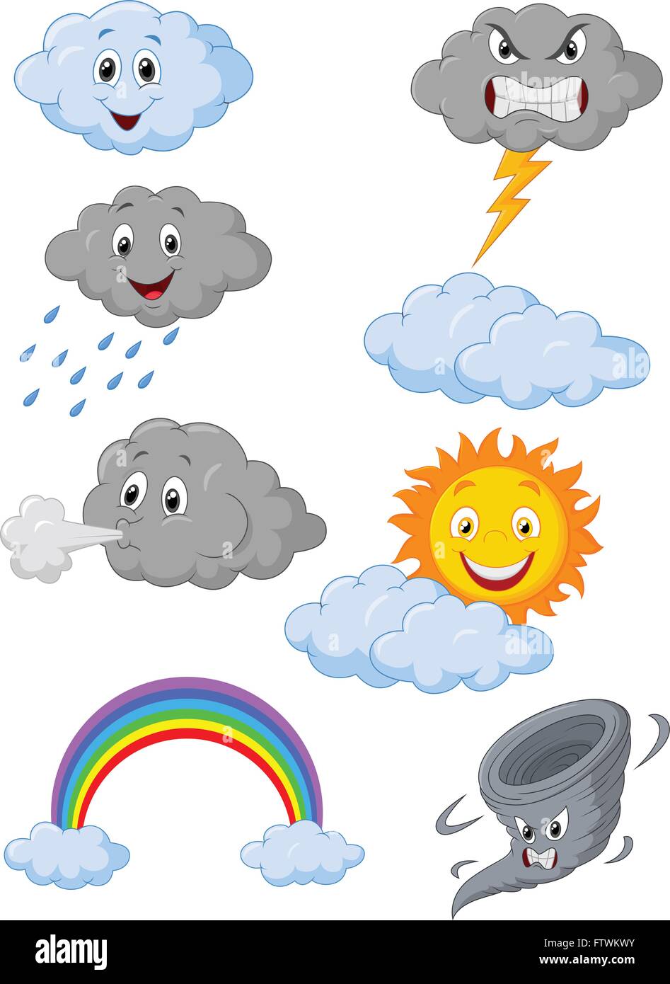 Weather symbol cartoon Stock Vector Image & Art - Alamy