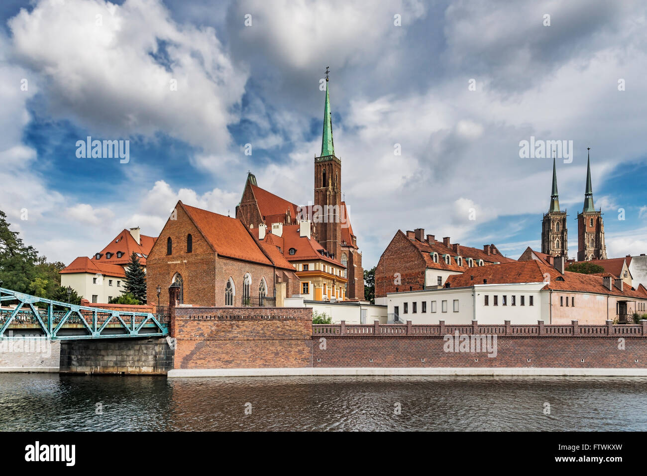 On the Cathedral Island are the Cross Church (left) and the Wroclaw ...