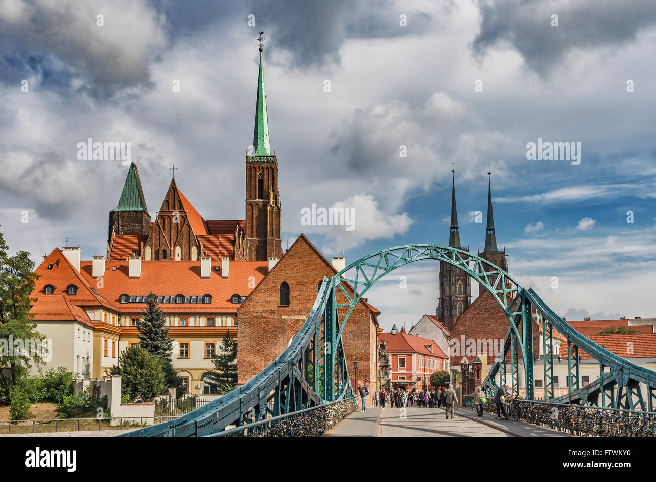 On the Cathedral Island are the Cross Church (left) and the Wroclaw ...