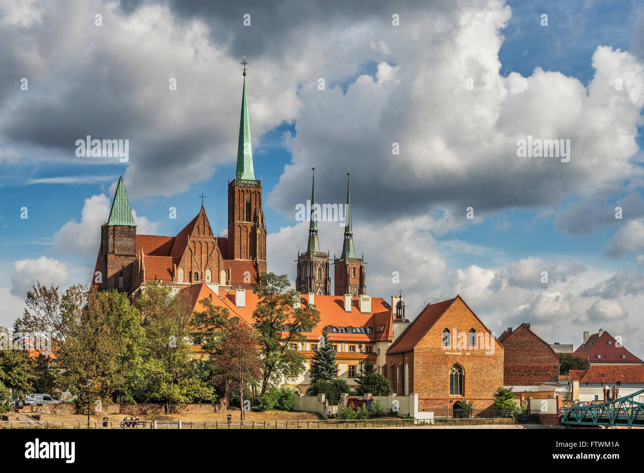 On the Cathedral Island are the Cross Church (left) and the Wroclaw ...