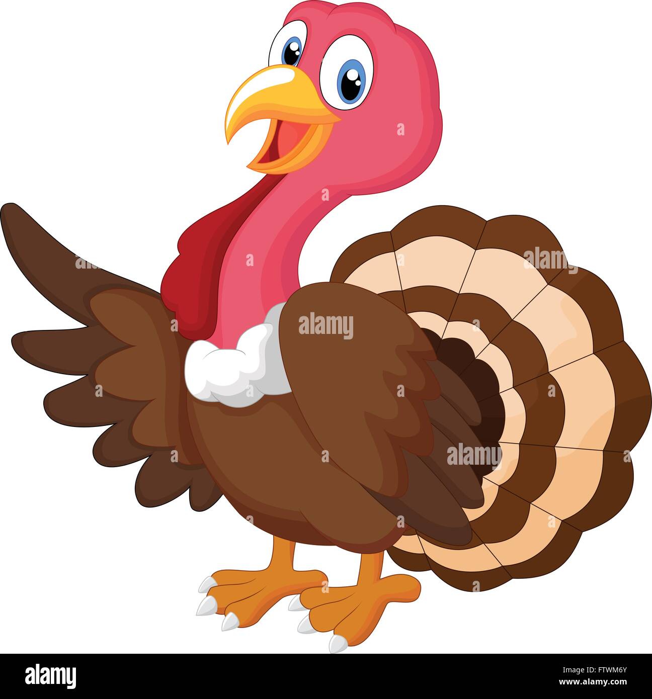 Illustration of turkey cartoon waving Stock Vector Image & Art - Alamy