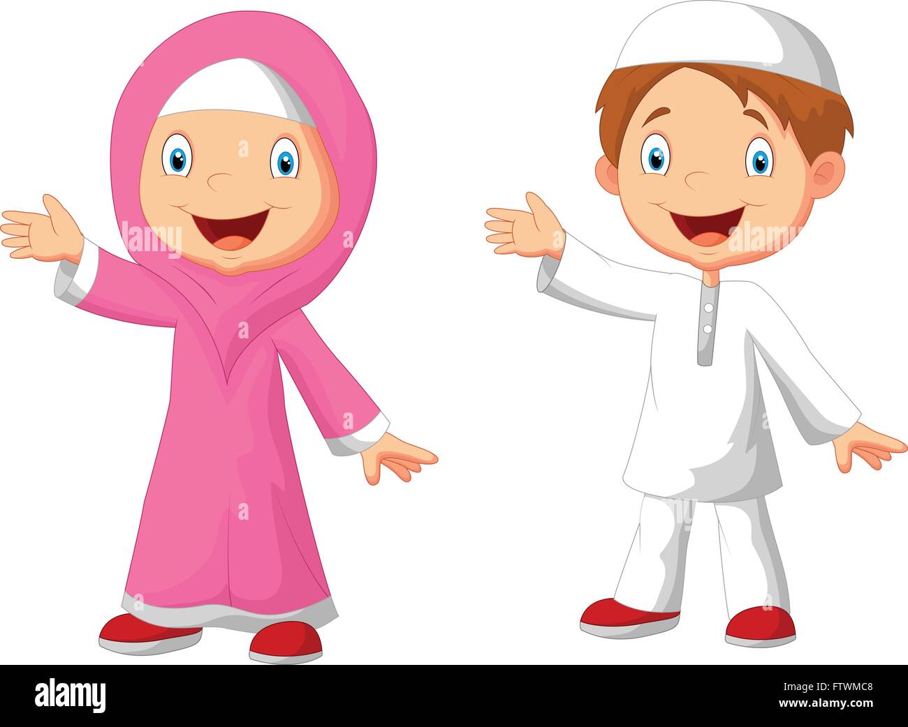 Happy Muslim kid cartoon Stock Vector Image & Art - Alamy