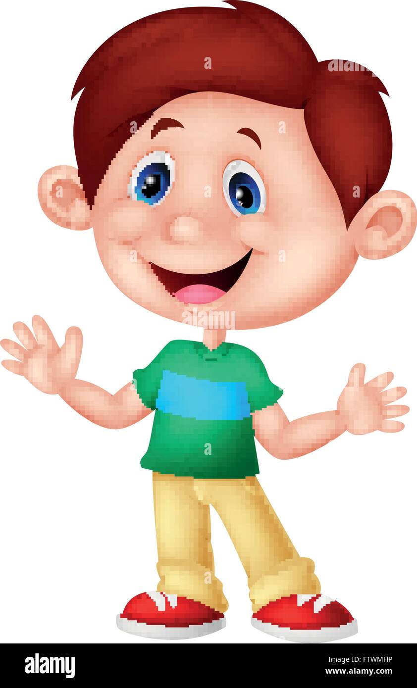 Cute boy cartoon posing Stock Vector Image & Art - Alamy