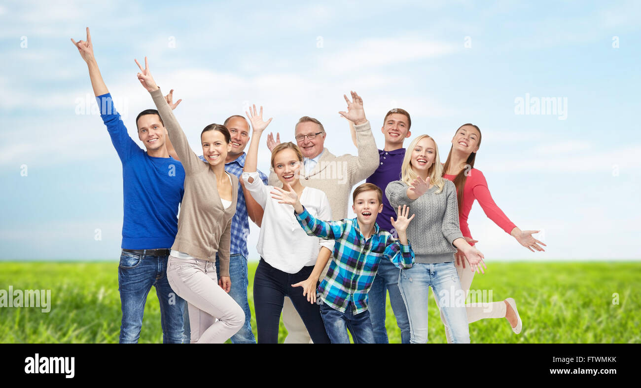 group of smiling people having fun Stock Photo - Alamy