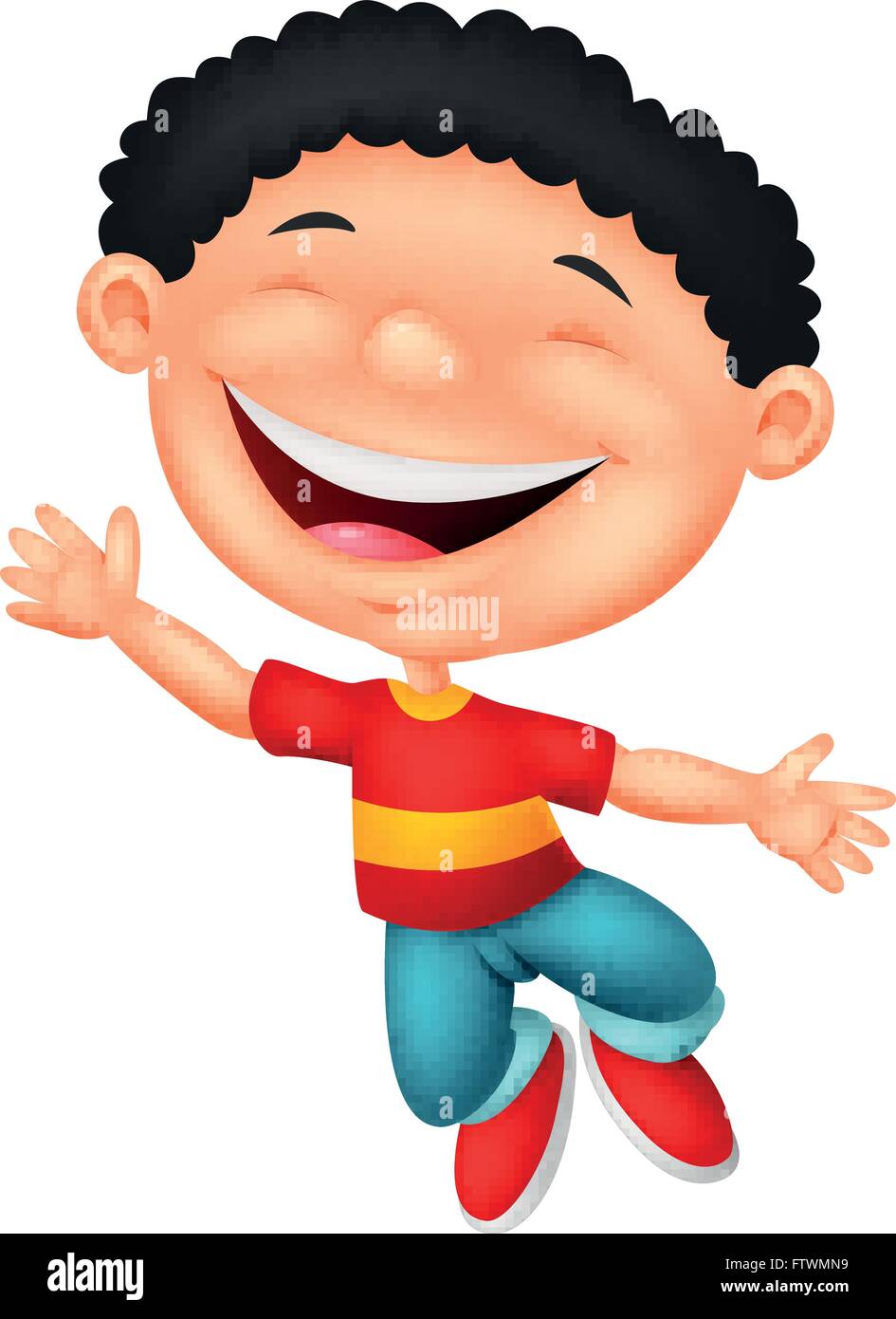 Happy boy cartoon Stock Vector Image & Art - Alamy