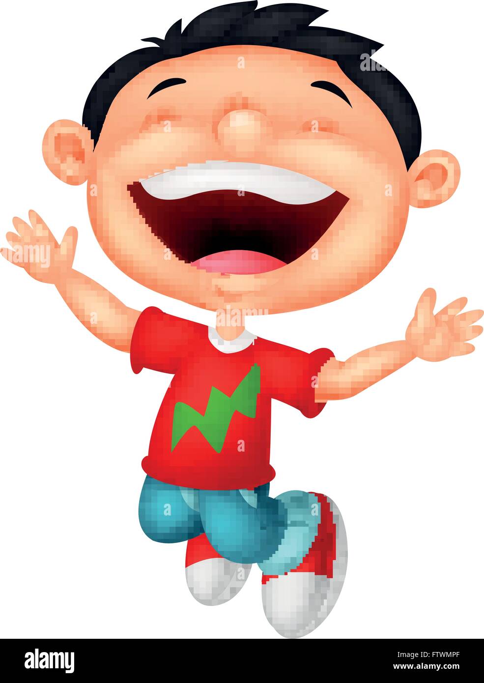 Happy boy cartoon Stock Vector Image & Art - Alamy