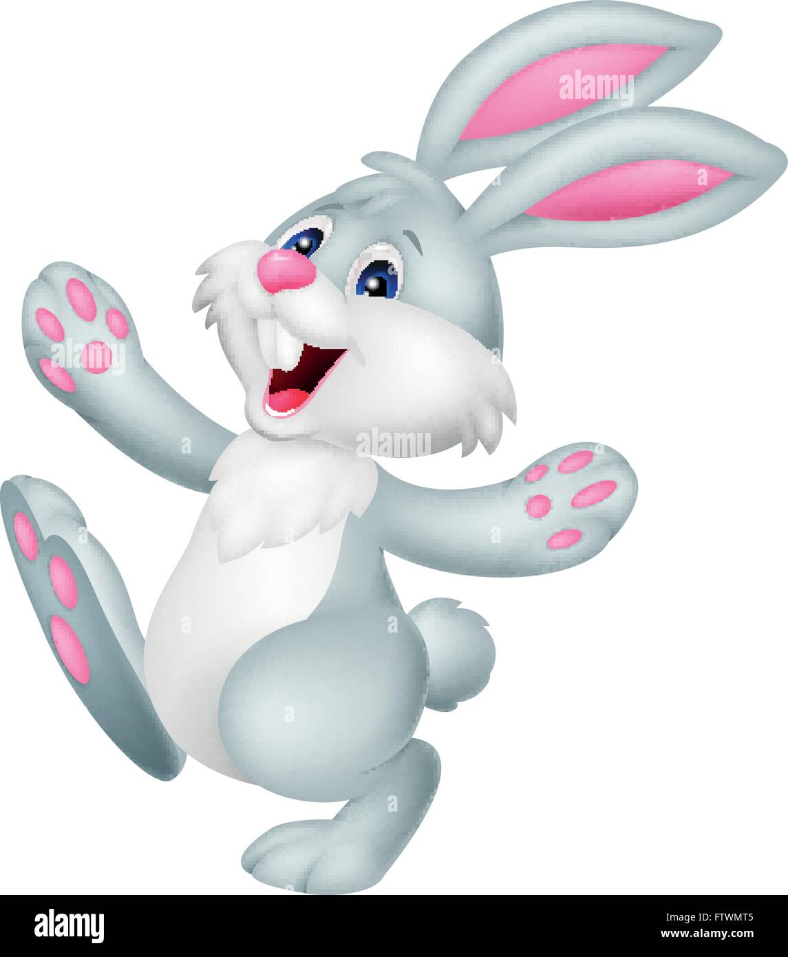 Happy rabbit cartoon Stock Vector Image & Art - Alamy