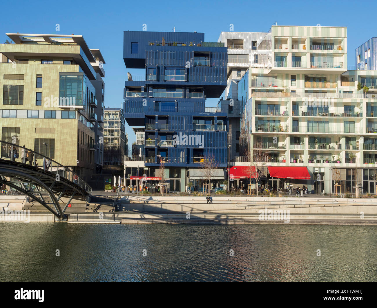 Buildings quay Antoine Riboud, district of the Confluence, Lyon, France ...