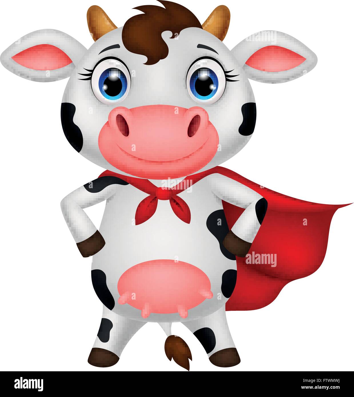 Superhero cow cartoon posing Stock Vector Image & Art - Alamy