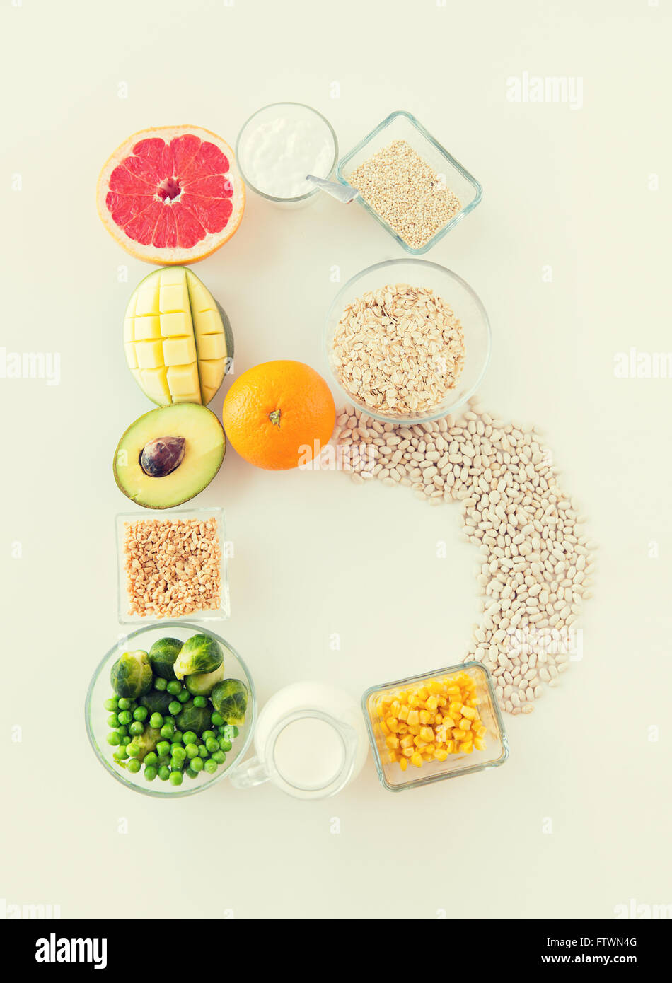 Fruits vegetables in shape letter hi-res stock photography and images ...