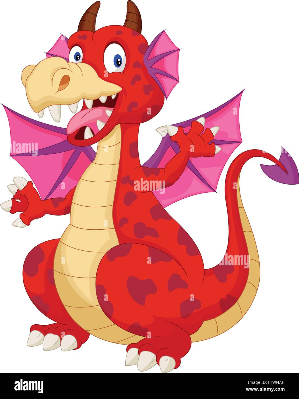Red cartoon dragon Stock Vector Image & Art - Alamy