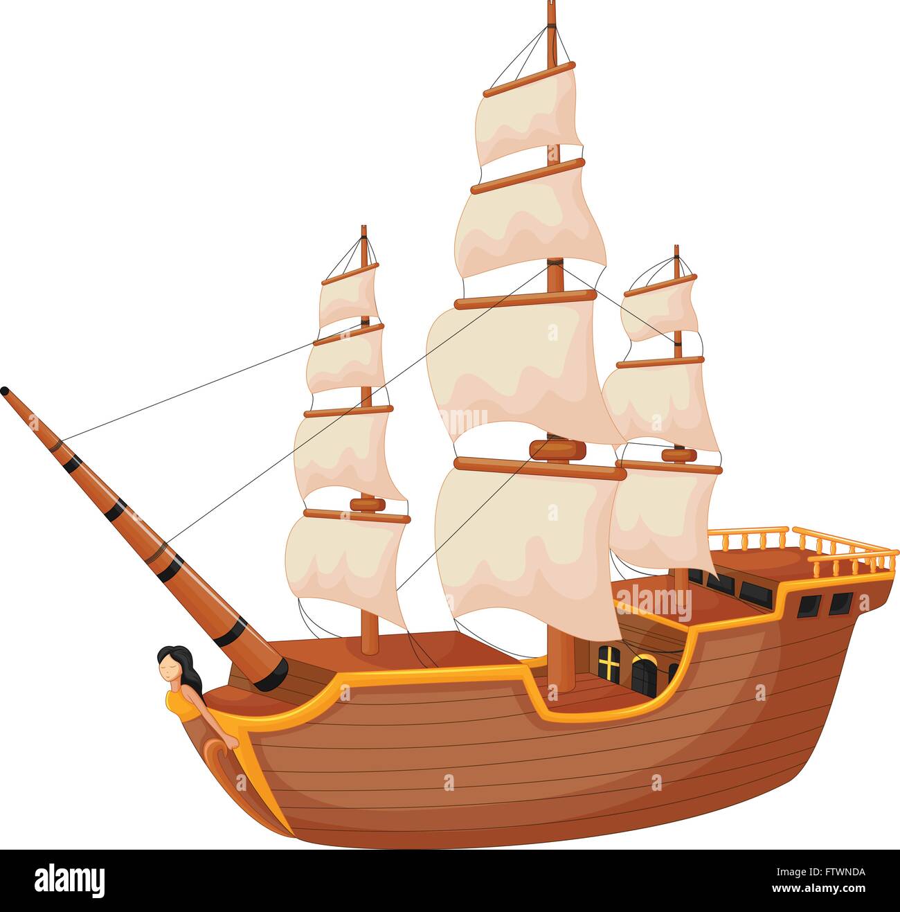 Cartoon ship hi-res stock photography and images - Alamy