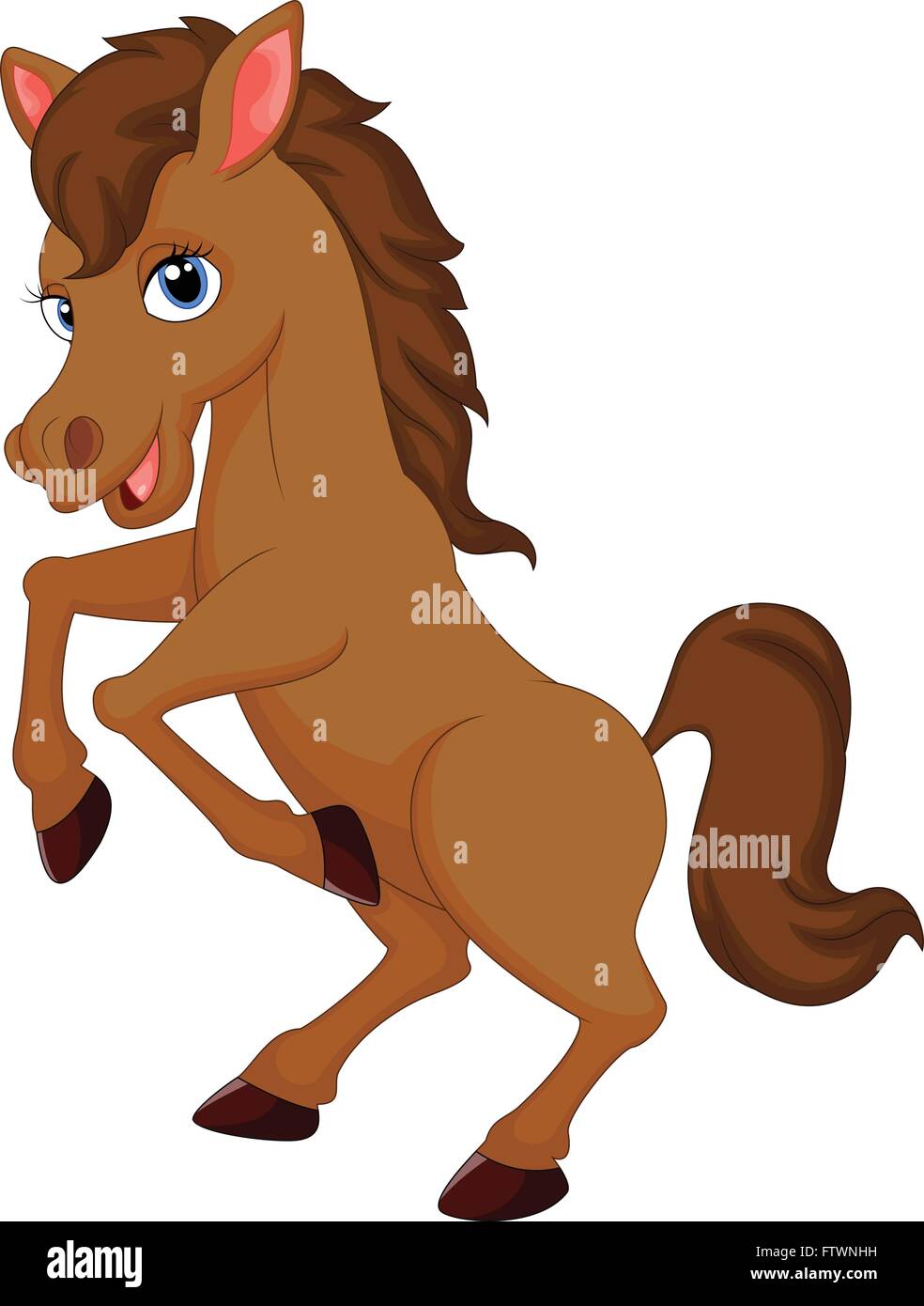 Cute horse cartoon Stock Vector Image & Art - Alamy